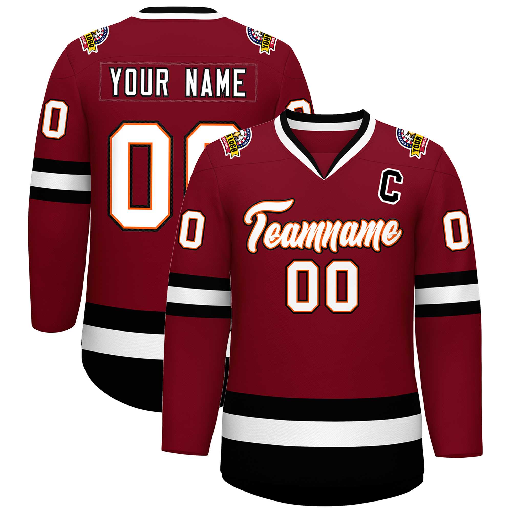 Custom Crimson Hockey Jersey | Custom Hockey Sweaters - KXKSHOP