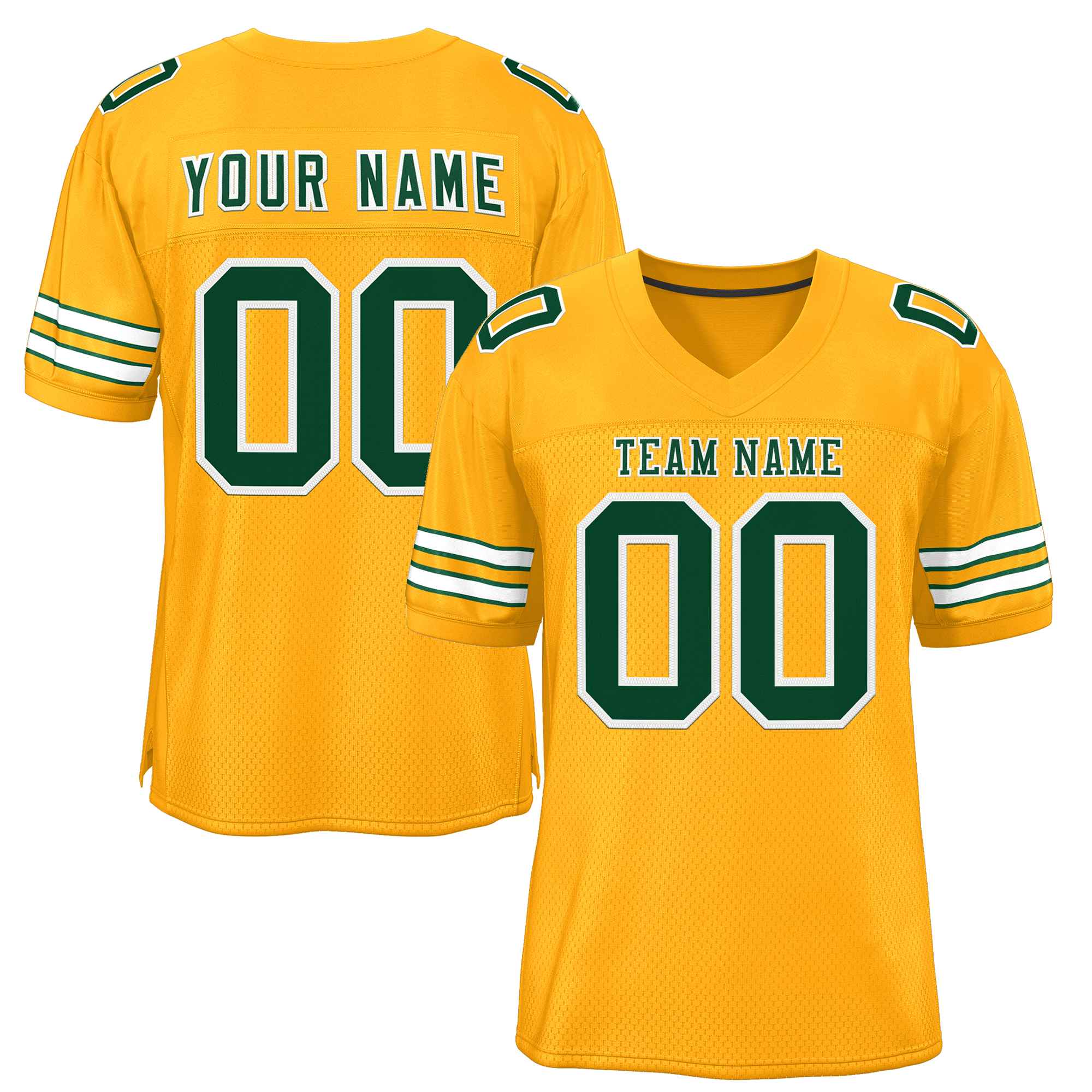Football Gold Jersey | Personalized American Shirts for Mens - KXKSHOP