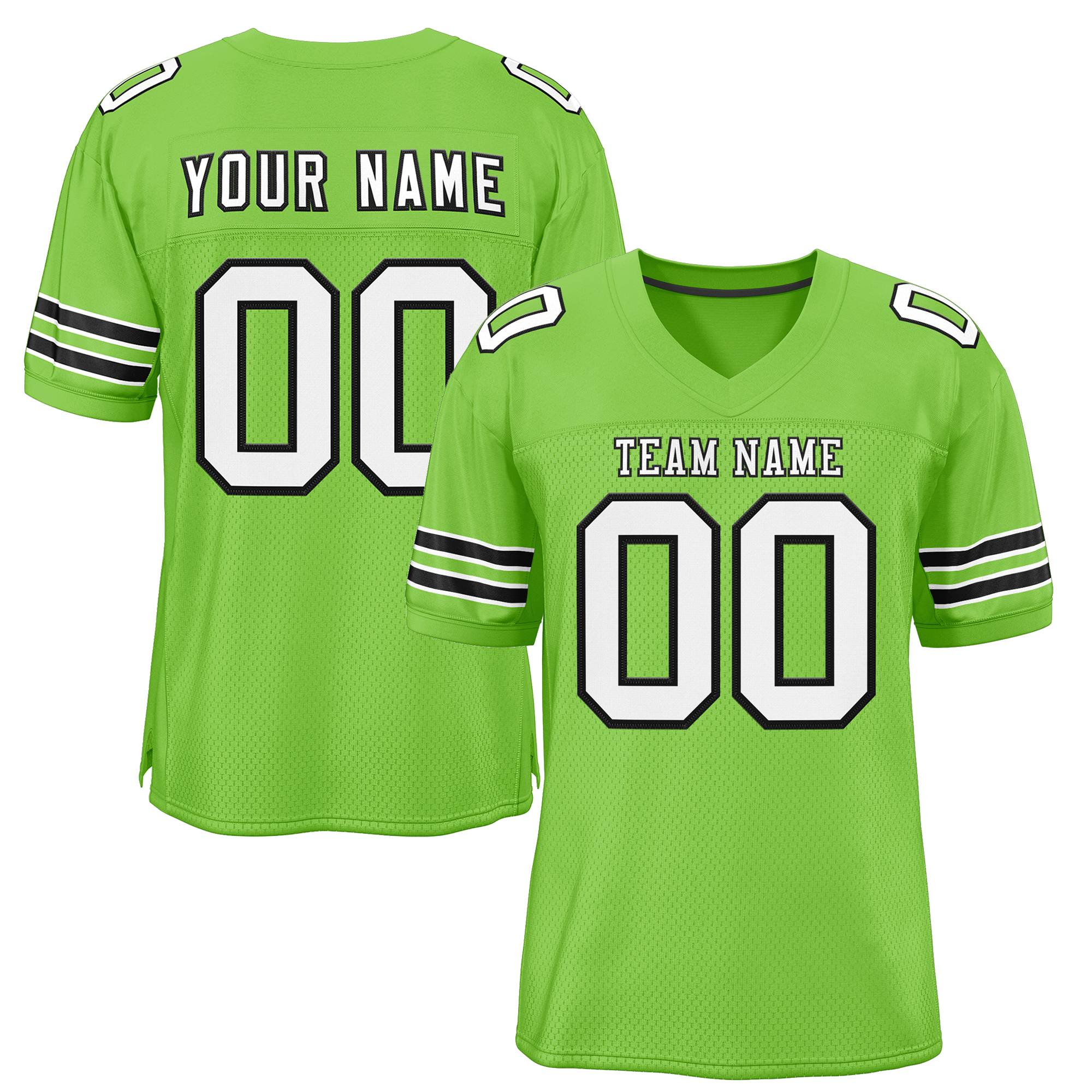 Custom American Football Neon Green Jersey | Sublimation Tops- KXKSHOP