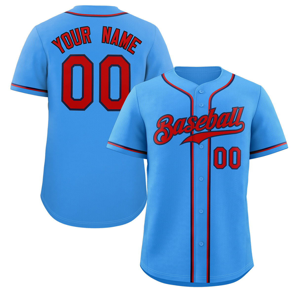 Cusomt Powder Blue Baseball Jerseys | Personalized Uniforms - KXKSHOP