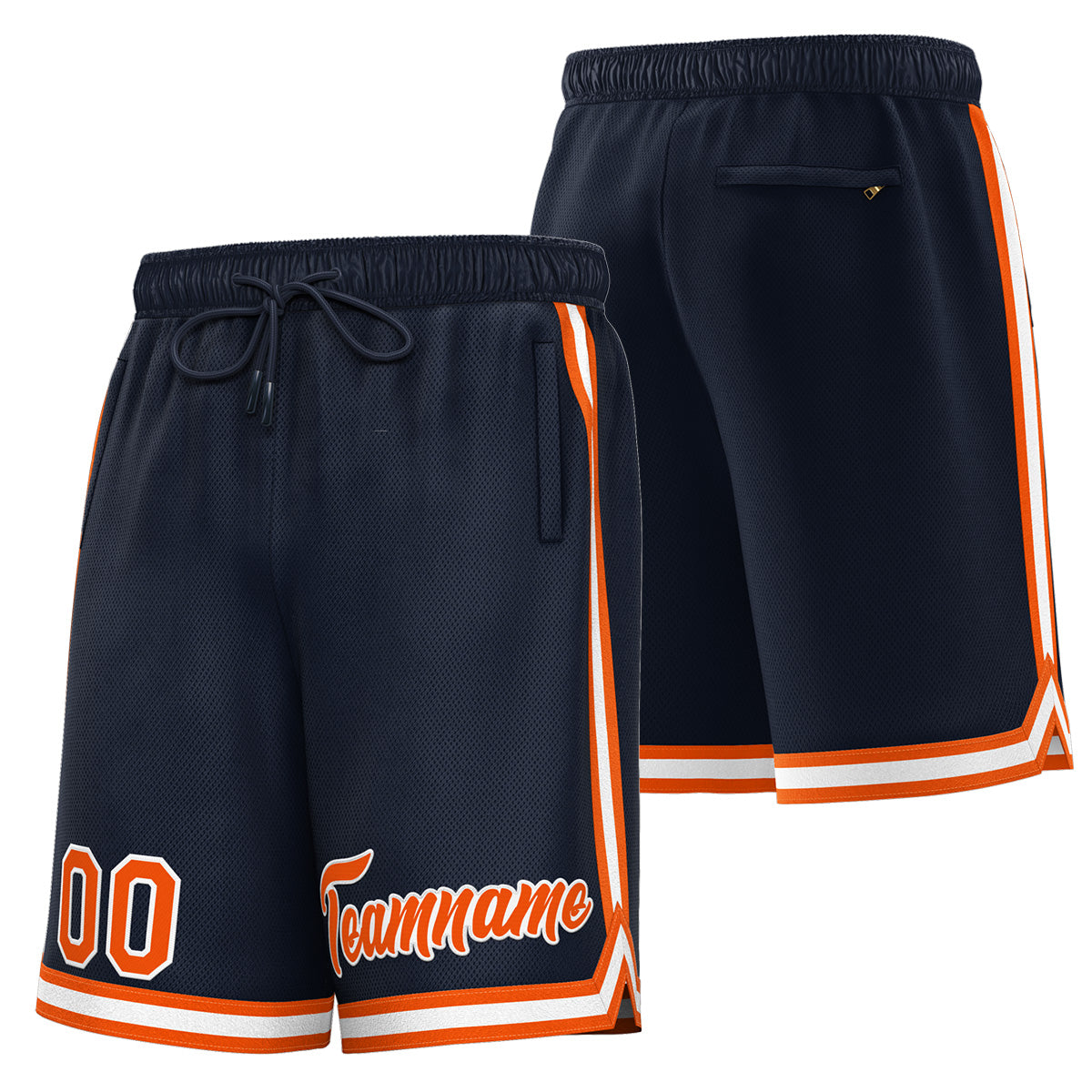 Custom Navy Practice Basketball Shorts for Mini Mens Team - KXKSHOP