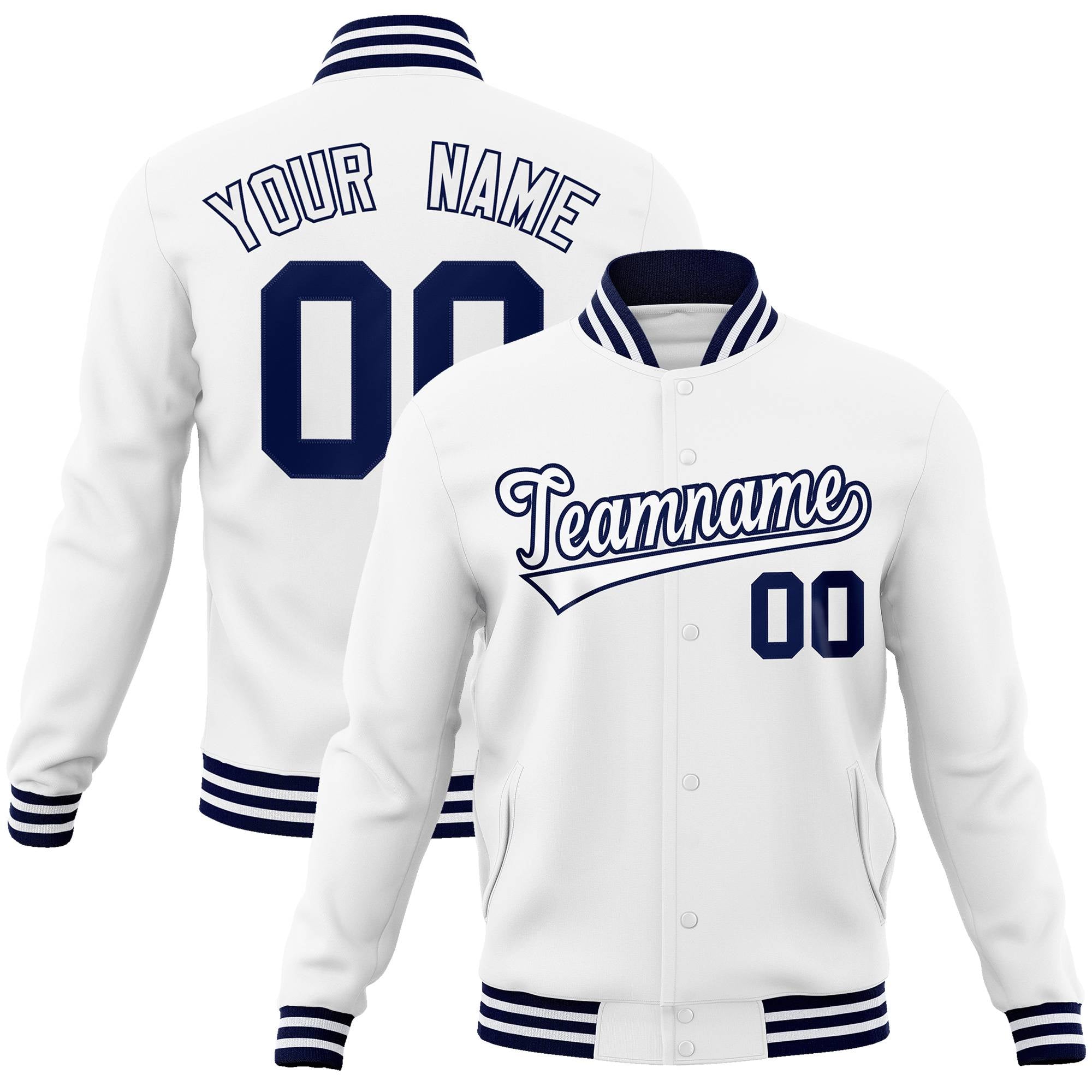 Customize White Jacket | Personalized Coats for Junior Teams - KXKSHOP