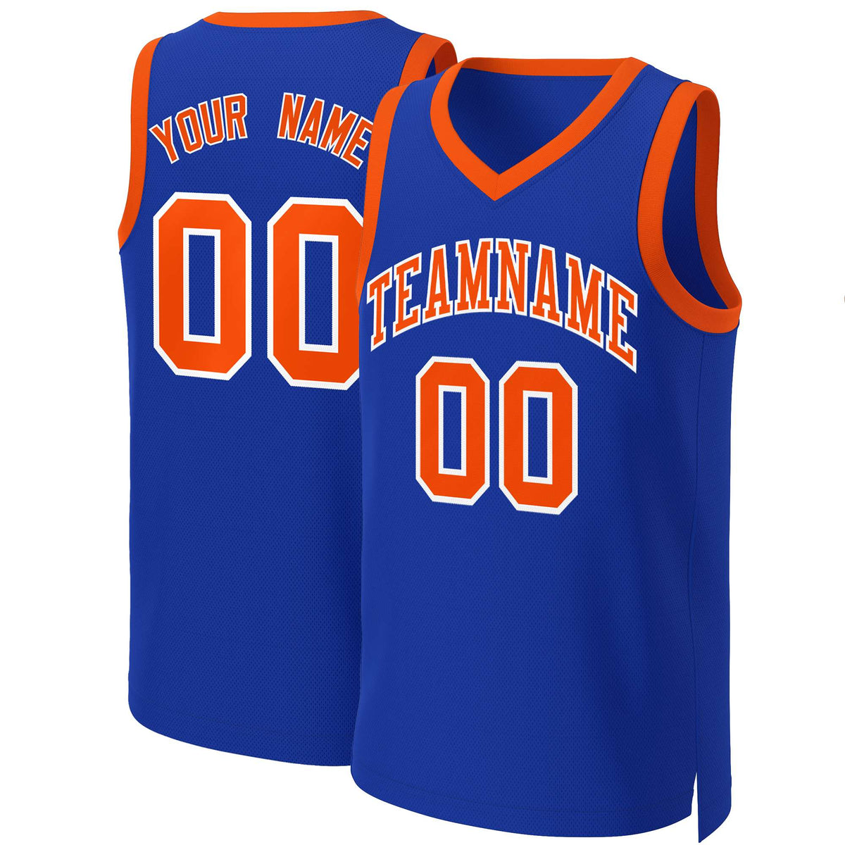 Custom Royal Orange-White Classic Tops Basketball Jersey - KXKSHOP