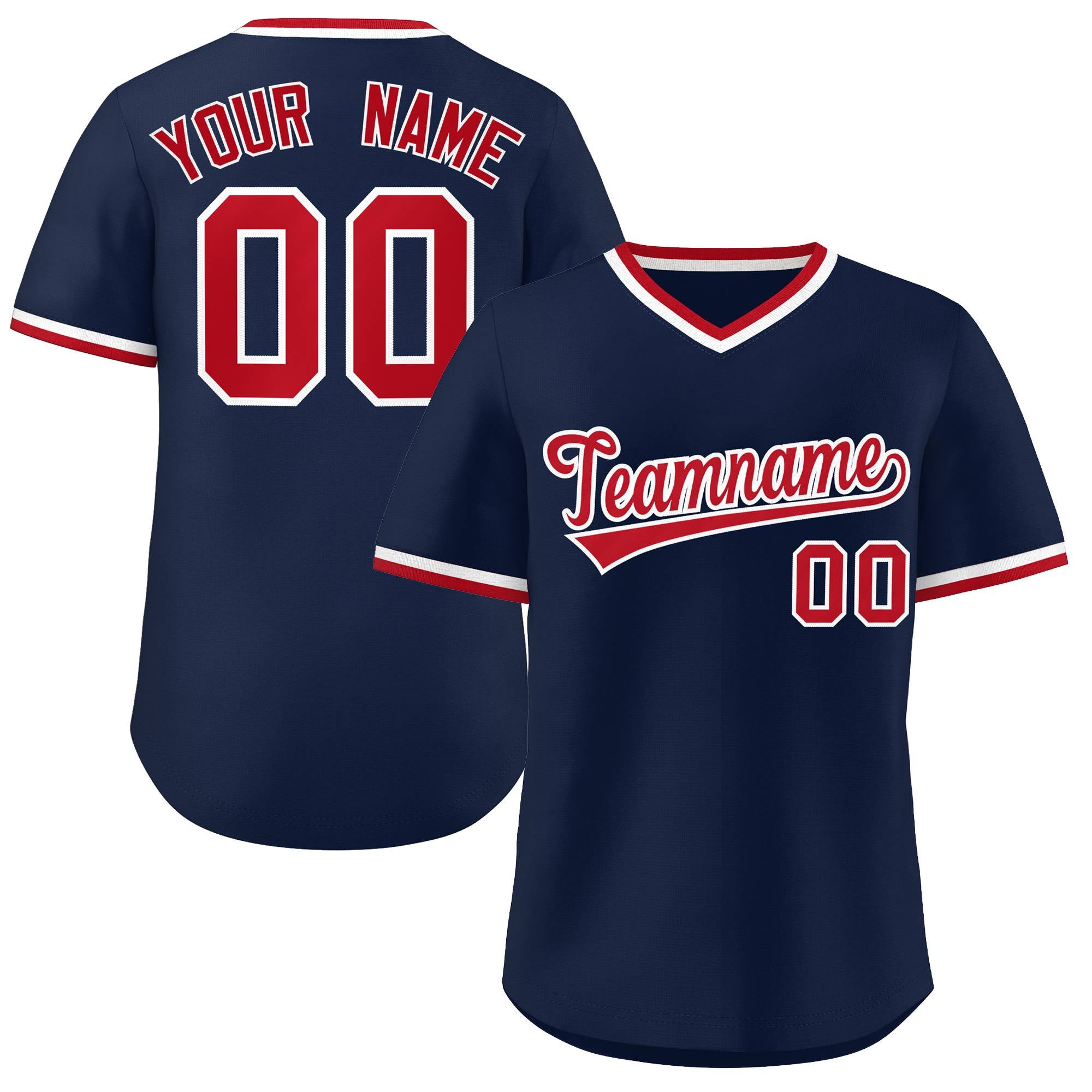 Custom Navy Classic Style Outdoor Authentic Pullover Baseball Jersey ...